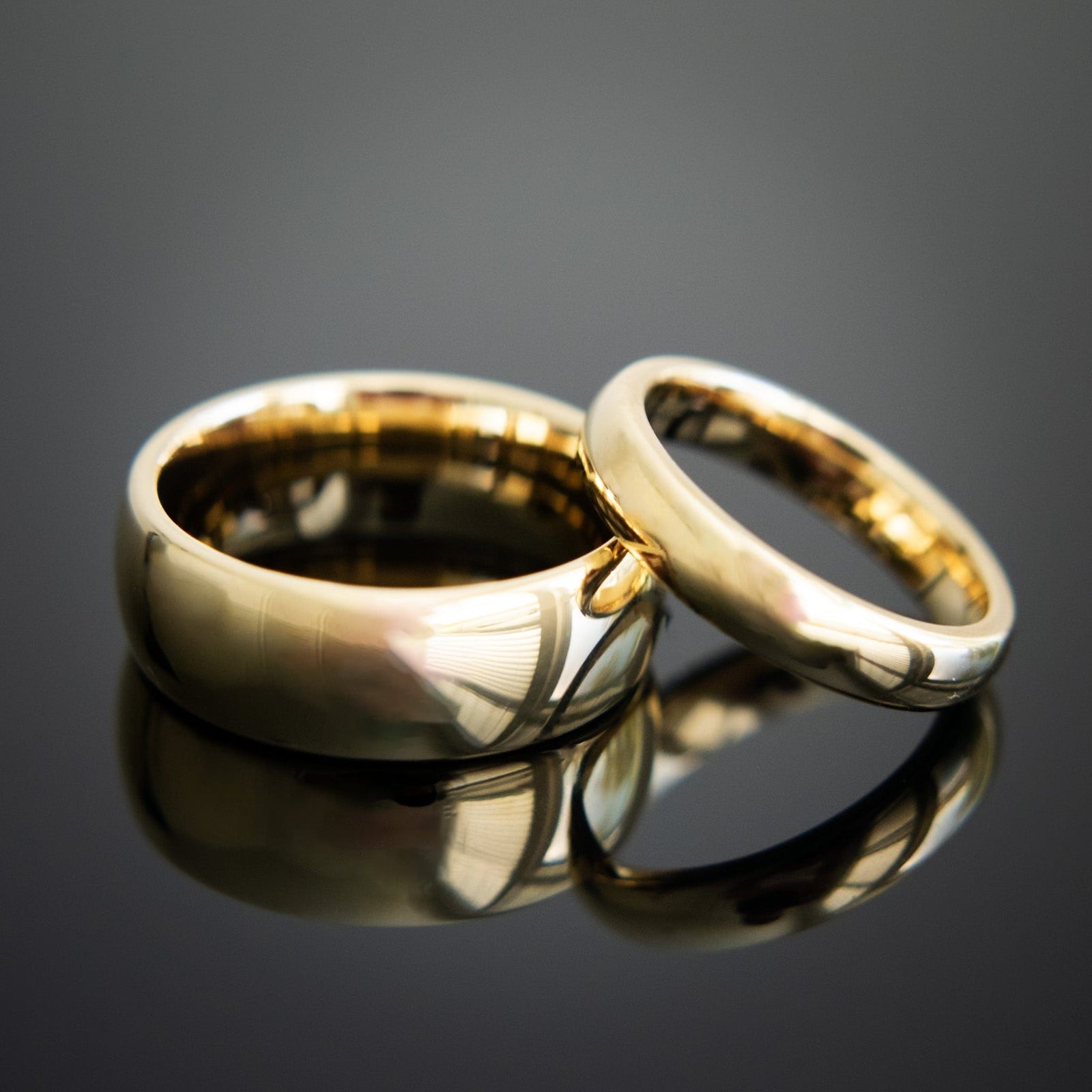 Wedding Ring Sets His/Hers 14k Gold | Classic Couple Gold