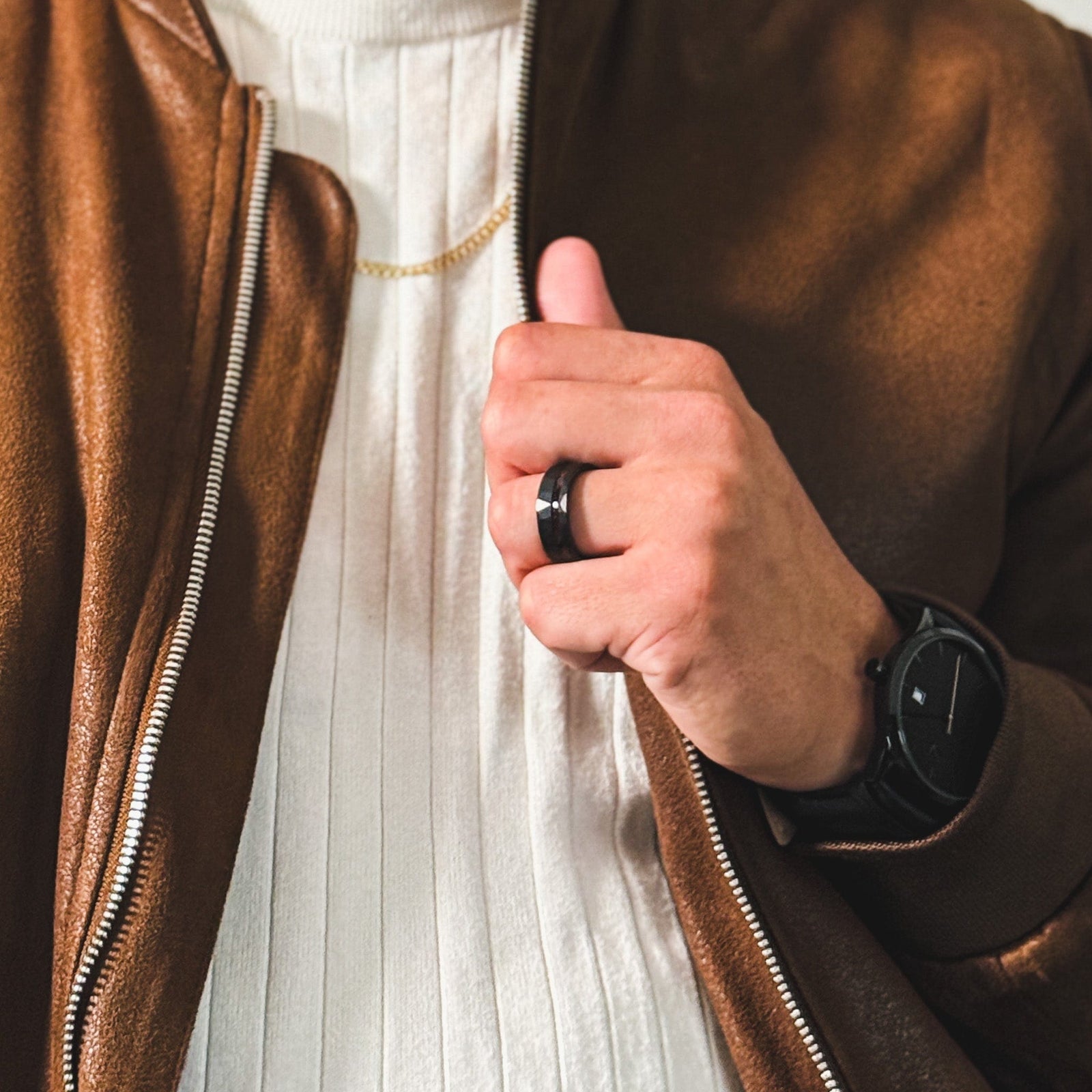 Black and Red Wedding Rings | Rogue & Gambit | Madera Bands