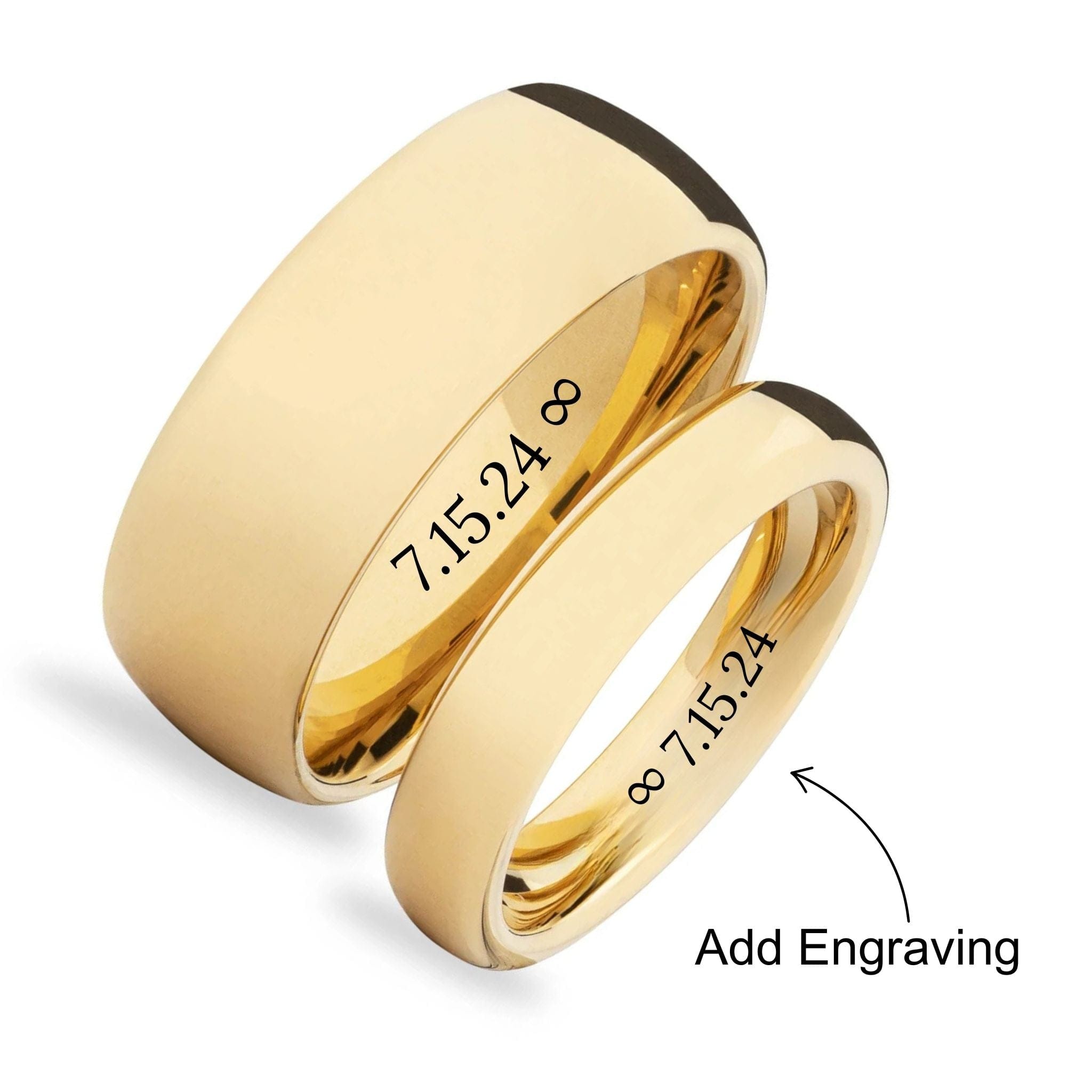Wedding Ring Sets His Hers 14k Gold Classic Couple Gold