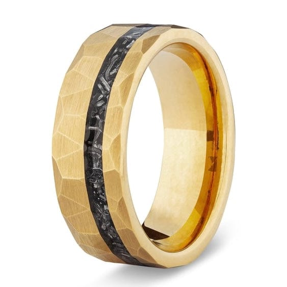 Hammered Gold Men’s Wedding Band | Kent Gold | Madera Bands