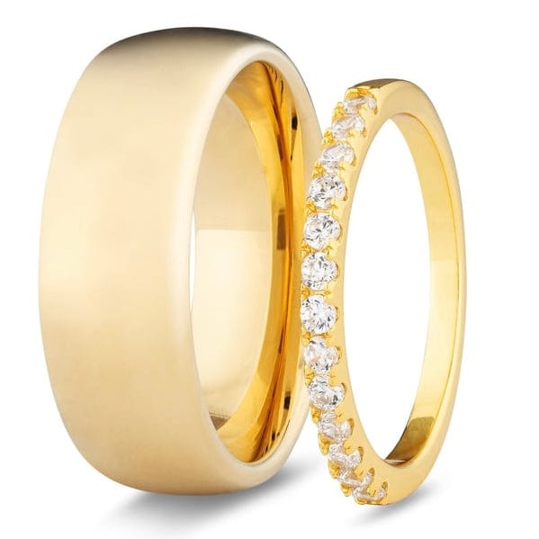 Wedding Ring Sets His/Hers 14k Gold | The Classic & Emma Gold