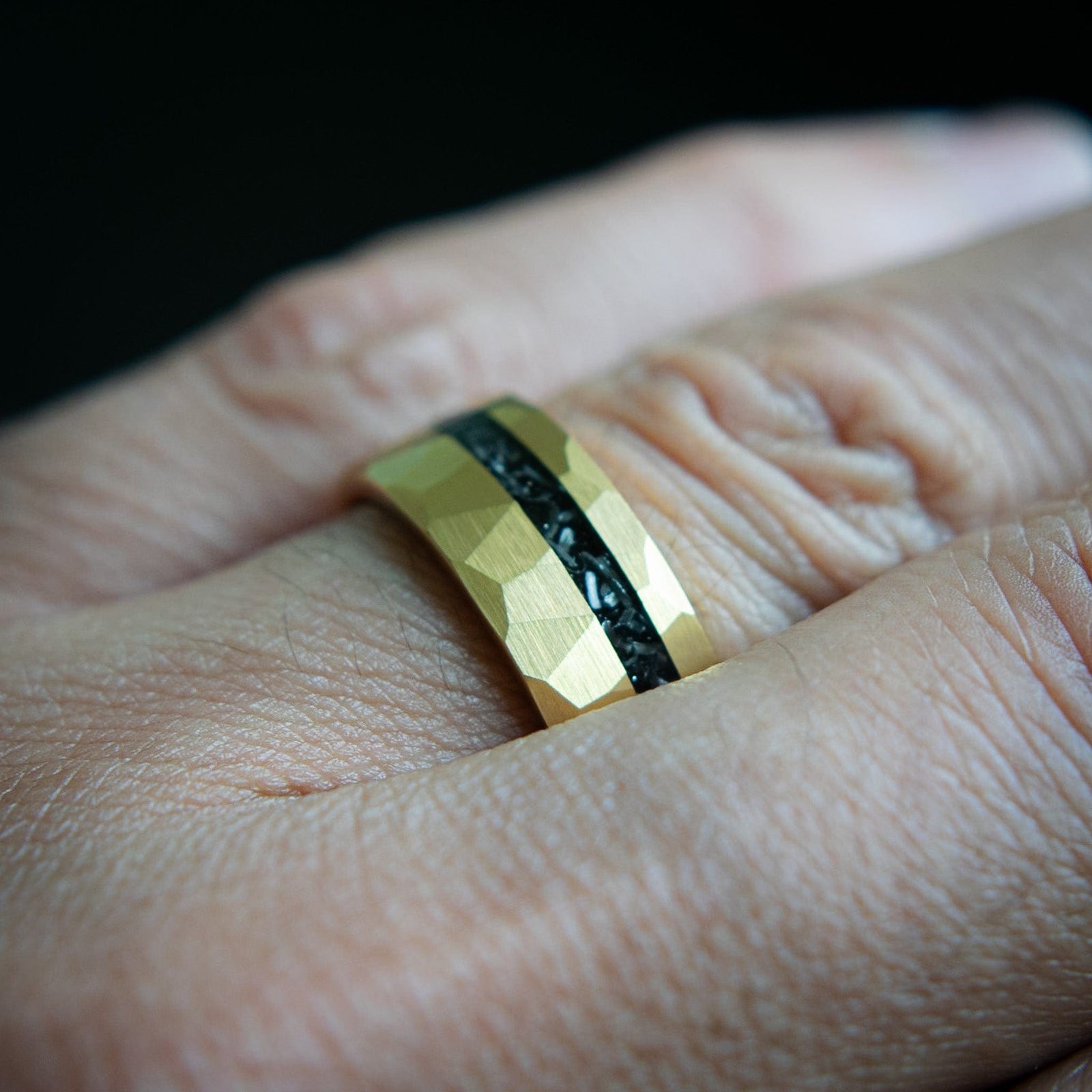 The Lois & Kent Gold - Couples Meteorite Gold Tungsten His & Hers ...
